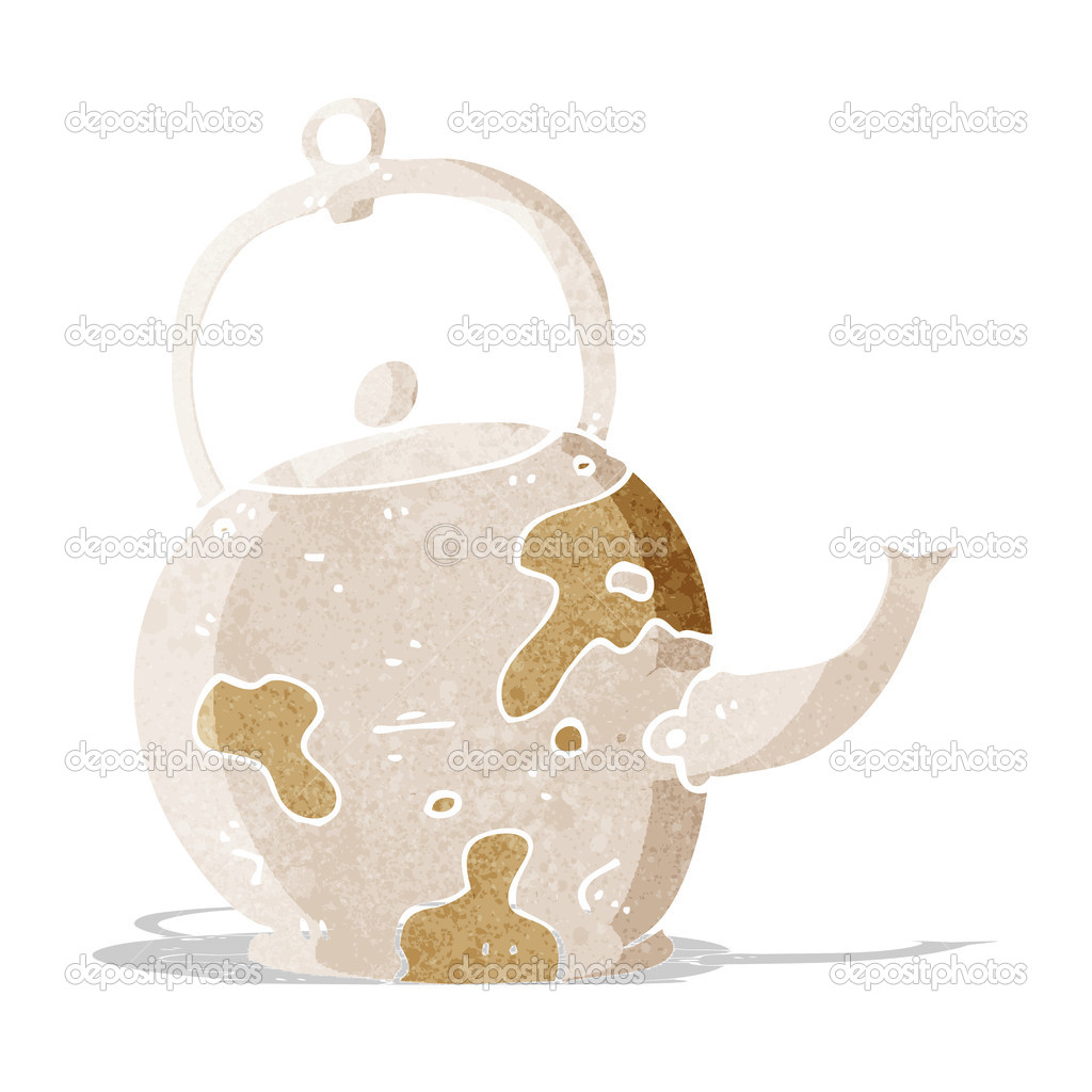 Cartoon old tea pot Stock Vector Image by ©lineartestpilot #51710587