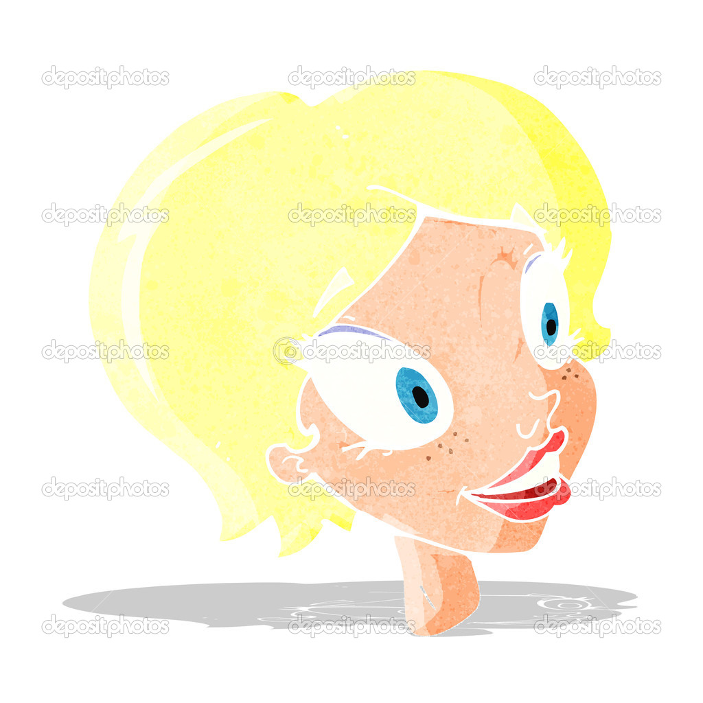 Cartoon pretty female face Stock Vector by ©lineartestpilot #51711557