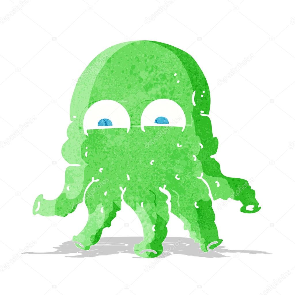 Cartoon alien squid face Stock Vector Image by ©lineartestpilot #51716203