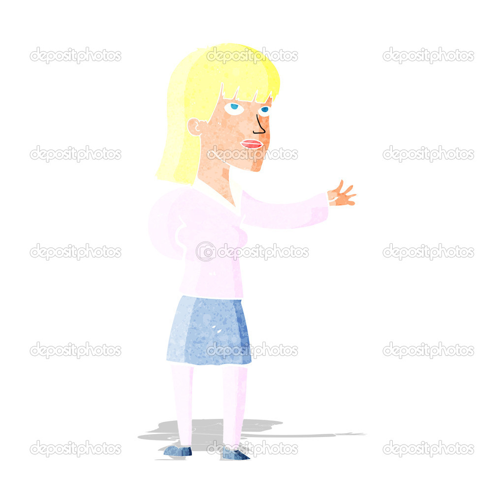 Cartoon woman explaining Stock Vector Image by ©lineartestpilot #51718925