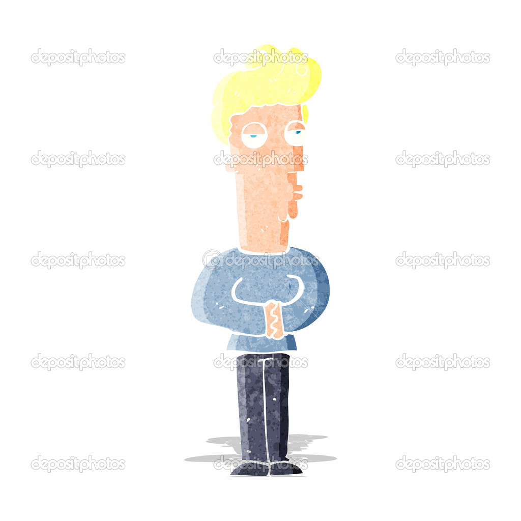 Cartoon jaded man Stock Vector by ©lineartestpilot 51723961