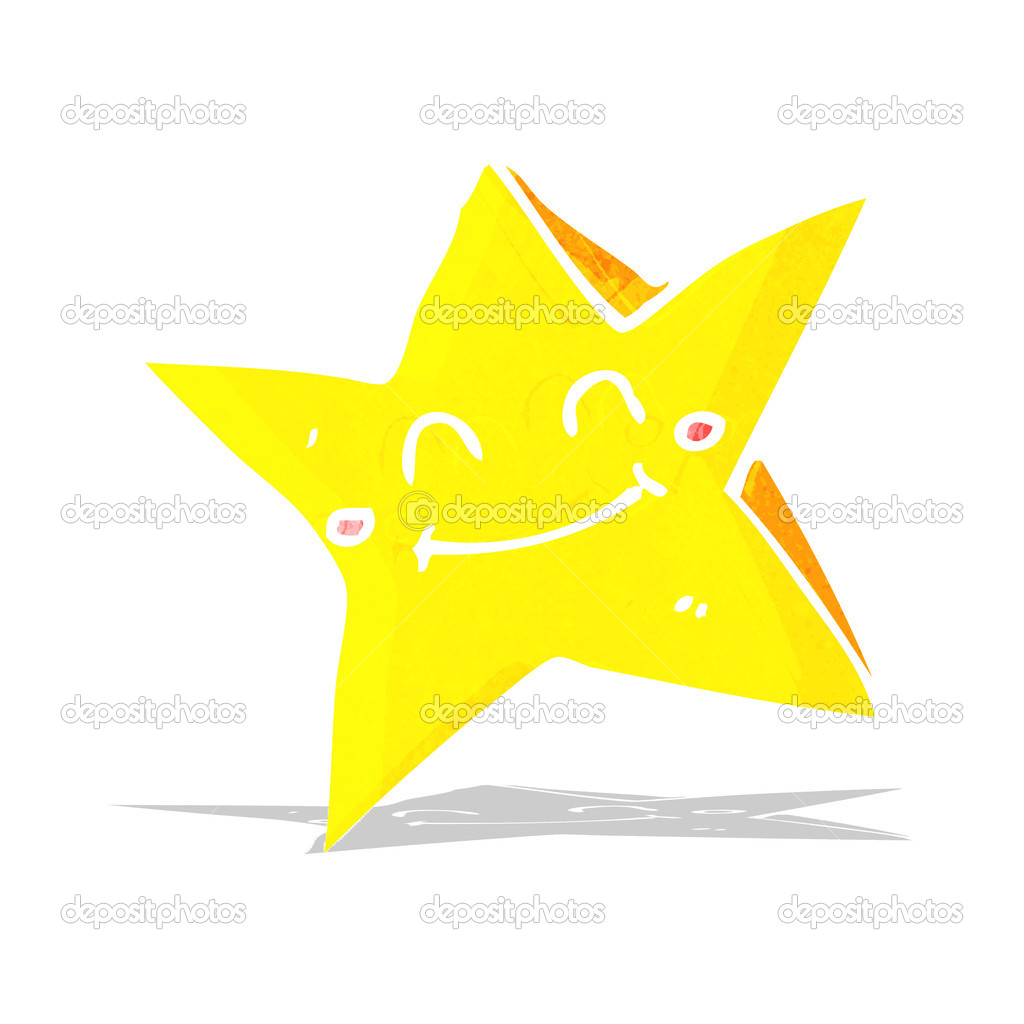 Cartoon happy star character Stock Vector Image by ©lineartestpilot ...