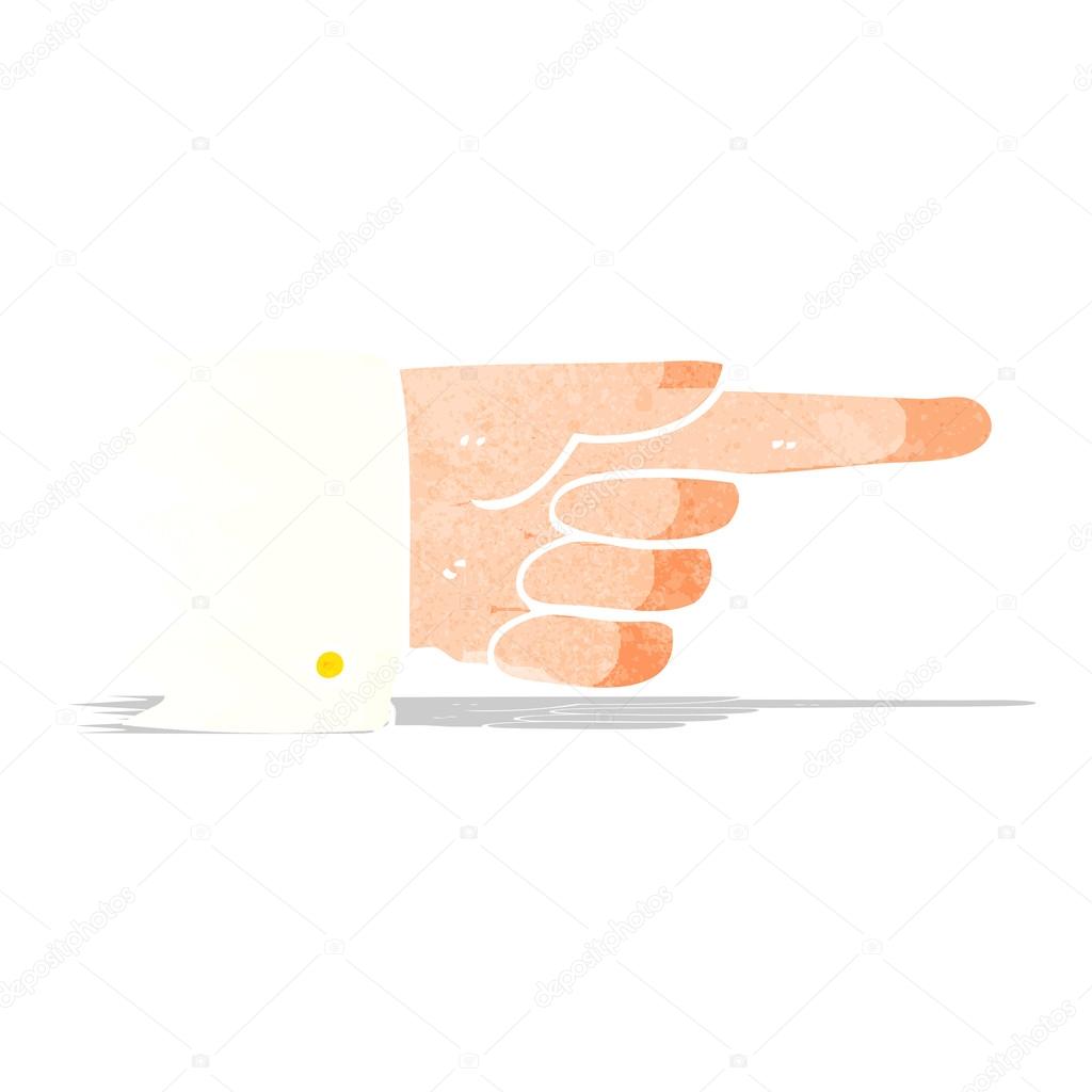 Dibujo animado apuntando símbolo de mano Vector de stock #51737153 de ...