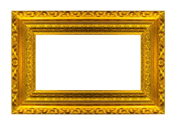 Very big Size Large Golden Picture frame with white background Clipping ...