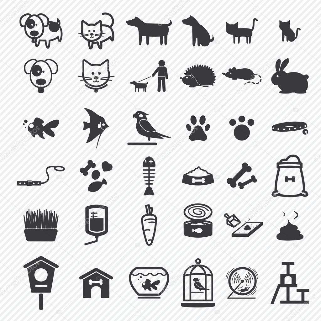 Pet icons set illustration eps10 — Stock Vector © avalanchez #47279765