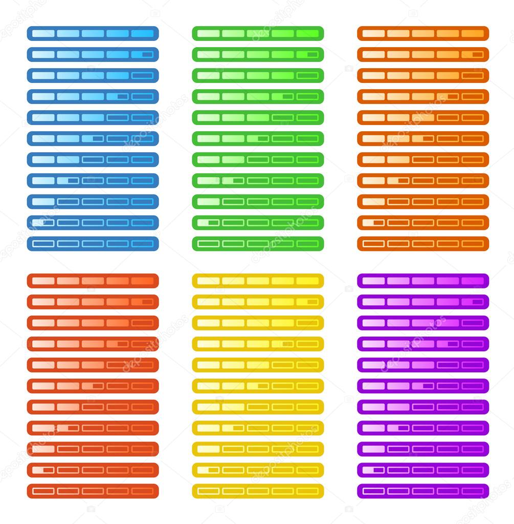 Progress bar in six colors — Stock Photo © LiliWhite #14035411