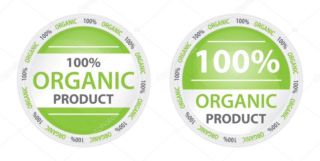 Organic Product Label in Two Versions Stock Vector Image by ©LiliWhite ...