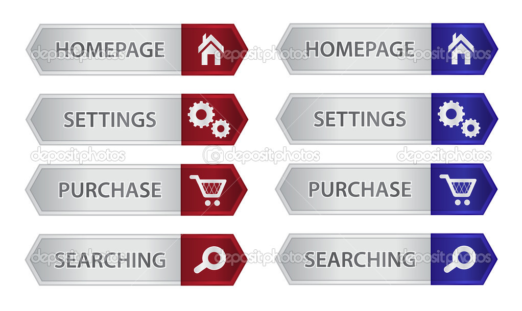 Silver Web Buttons with Icons Stock Vector Image by ©LiliWhite #17156883