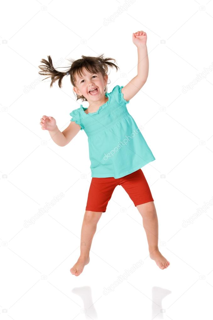 Little girl jumping — Stock Photo © ridofranz #12656570