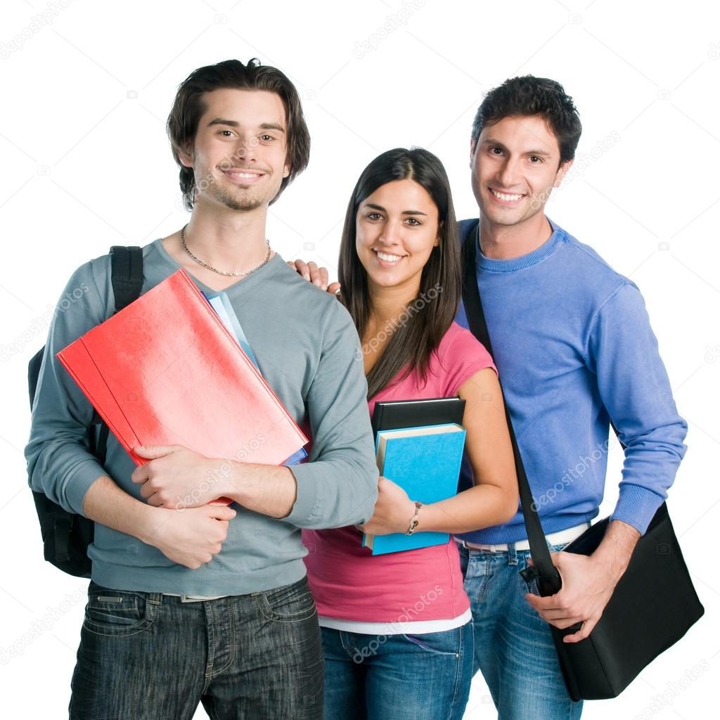 Grupo de estudiantes sonrientes feliz — Foto de stock © ridofranz #12658156