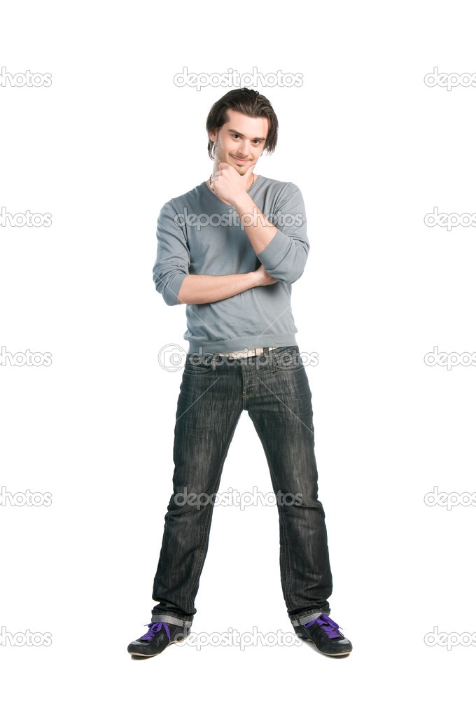 Thinking man full length — Stock Photo © ridofranz #12658212