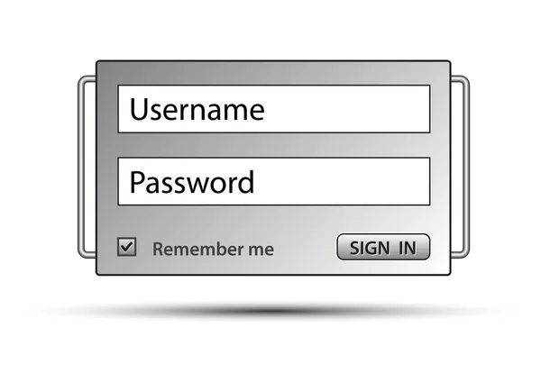 Web login interface Stock Vector Image by ©Pavelnutil #12598952