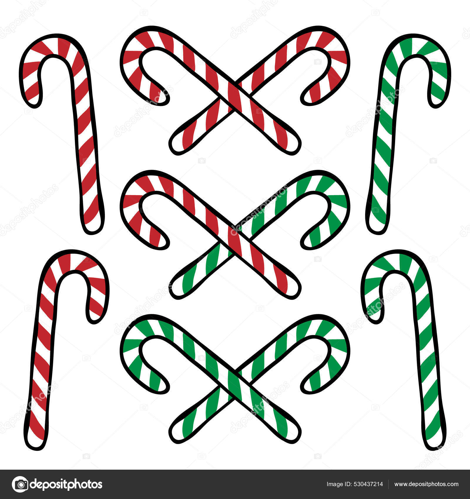 Christmas Candy Cane Cartoon