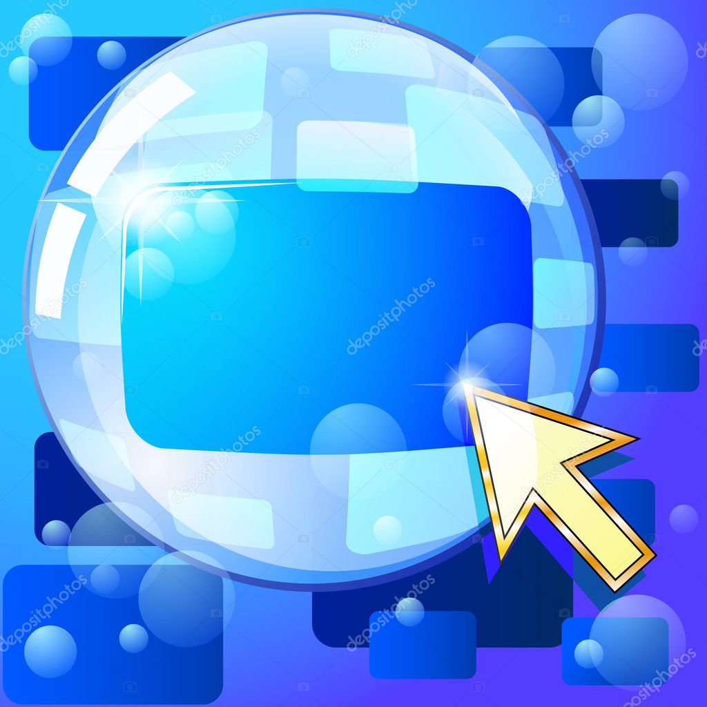 Blue touchscreen and cursor Stock Vector by ©Mjak 13368740