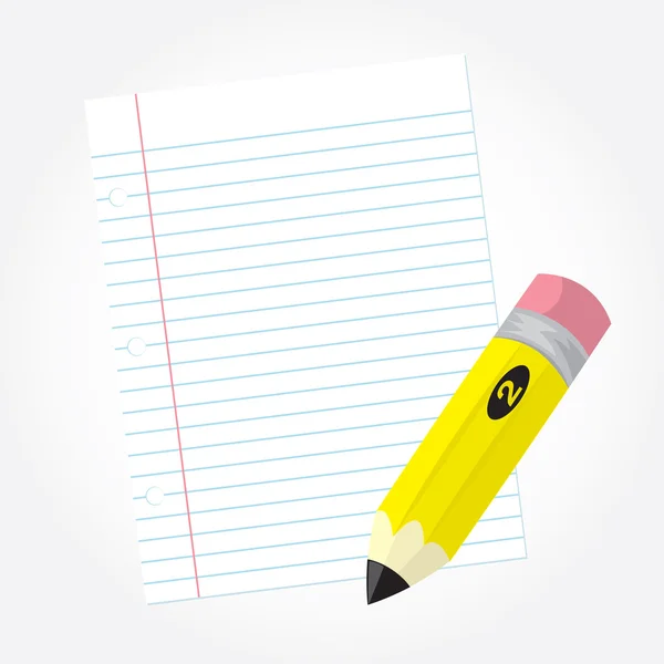 Pencil and vintage paper, ready for your message. Vector illustr Stock ...