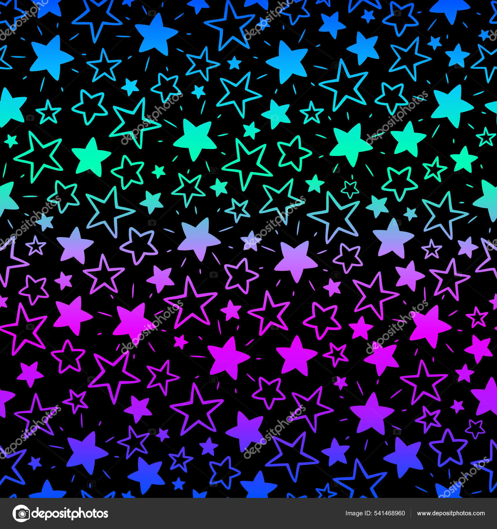 Seamless Background Bright Neon Stars Stock Vector by ©inkystory 541468960
