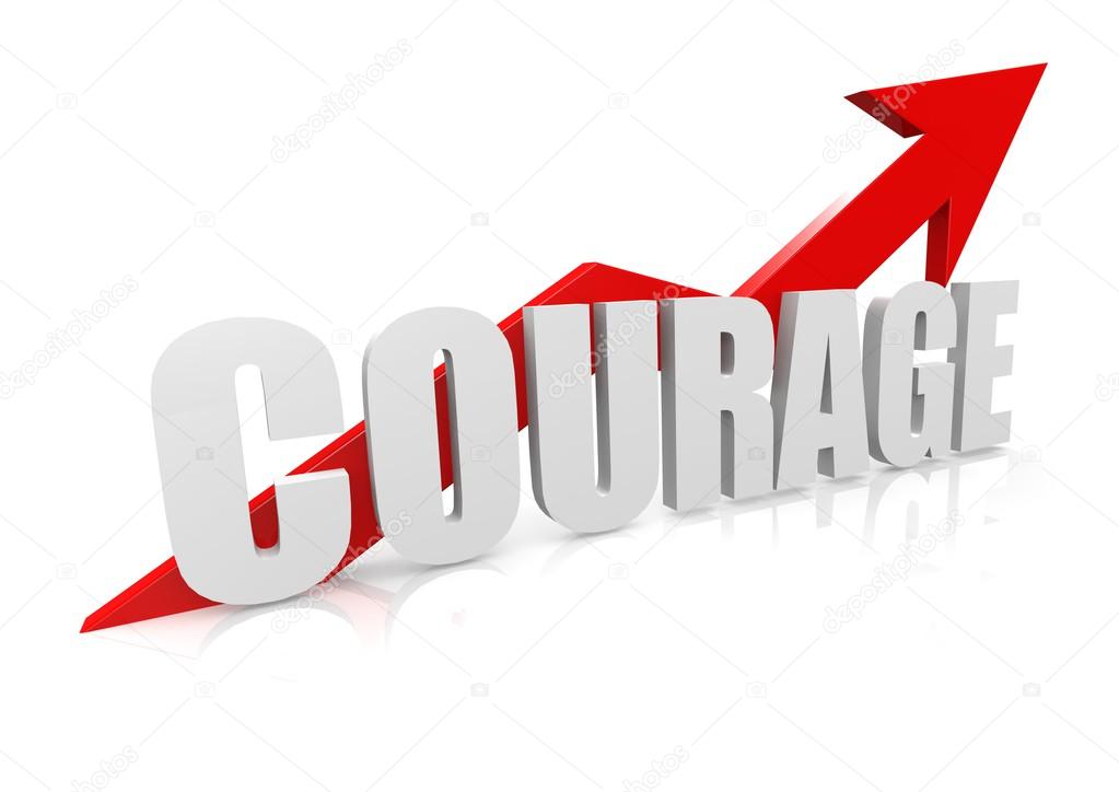 Courage with upward red arrow Stock Photo by ©tang90246 33678711