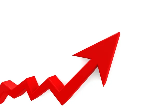 Business graph with going up red arrow — Stock Photo © siraanamwong ...