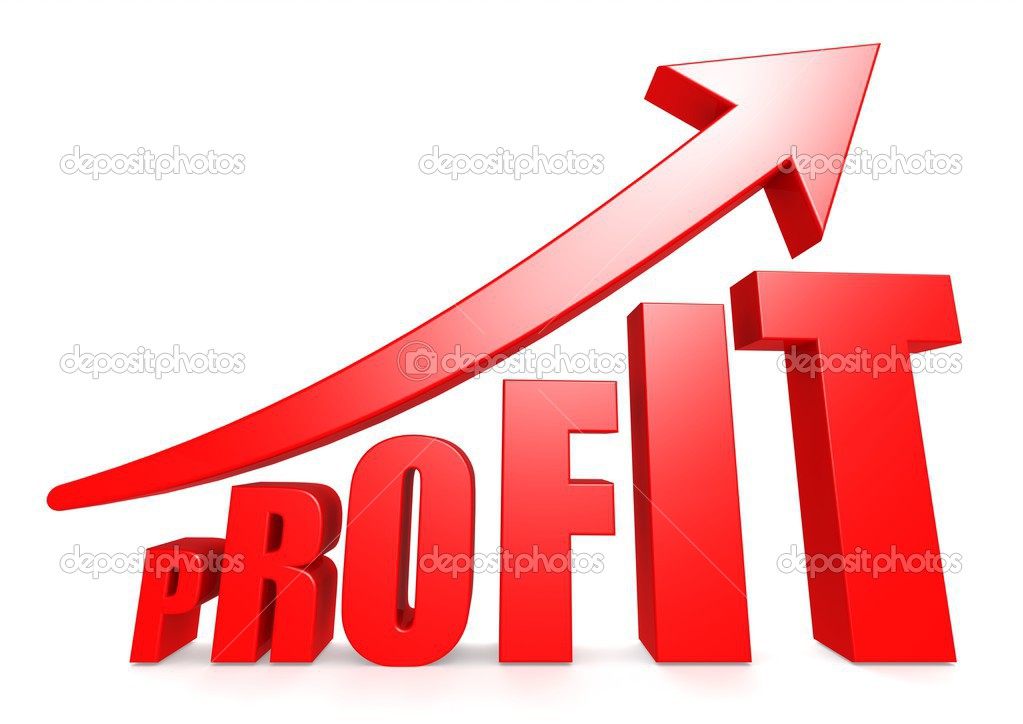 Profit with red arrow Stock Photo by ©tang90246 34362907