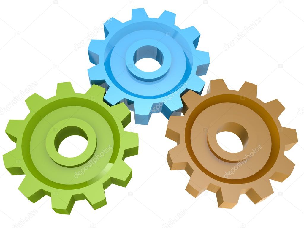 Three cogs Stock Illustration by ©tang90246 #34610985