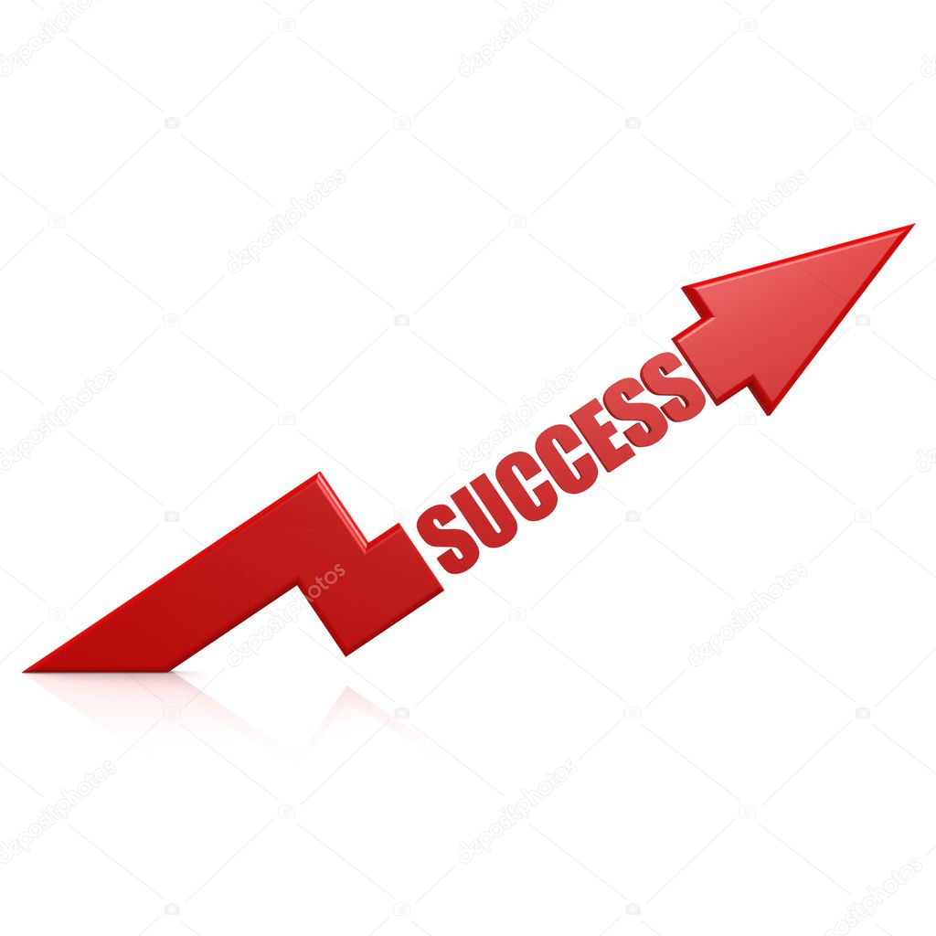 Success arrow up red — Stock Photo © tang90246 #40595371