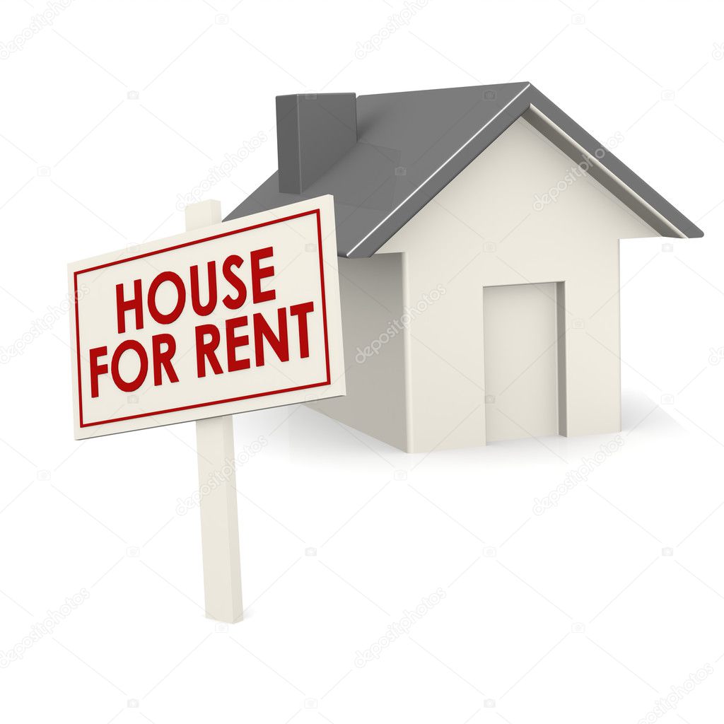 For rent banner with house — Stock Photo © tang90246 #41607861