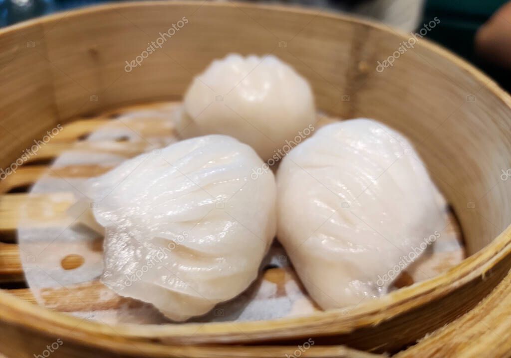 Har Gao al vapor albóndigas de camarones en dim sum chino 2022