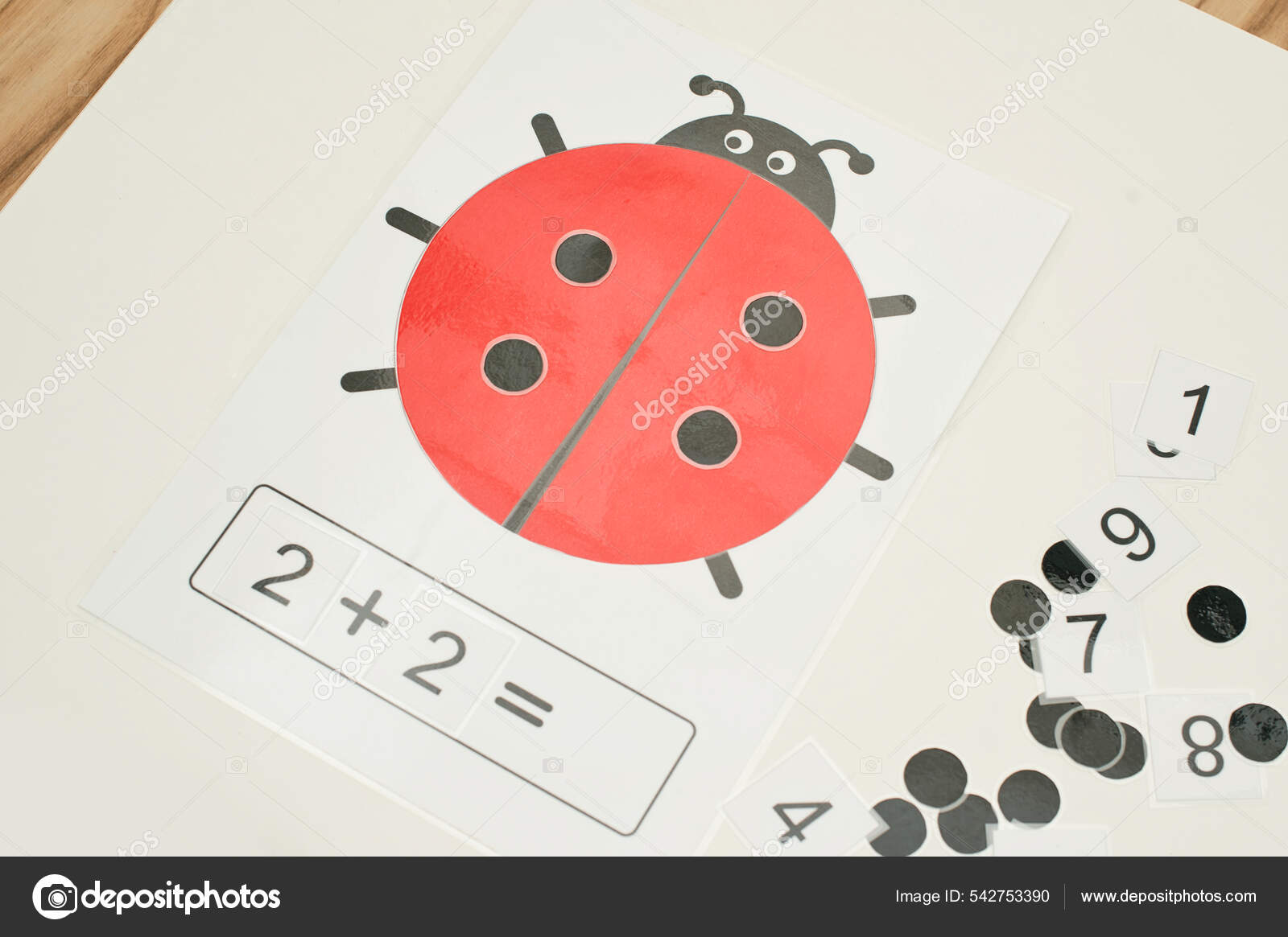 Ladybug Table Game Logical Excersice Dots Numbers Create Your Own ...