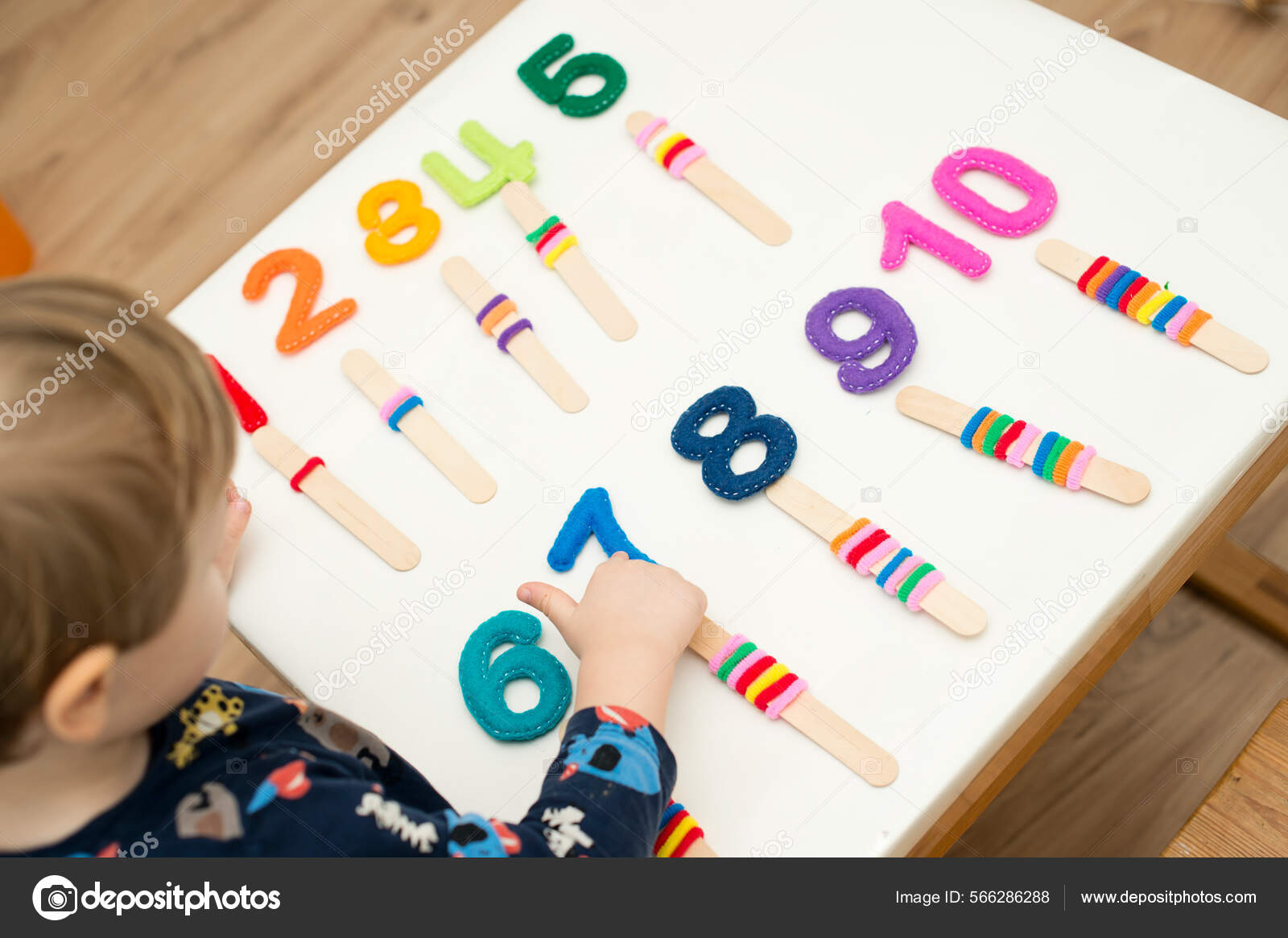 Logic Counting Game Early Education Stuffed Felt Numbers Popsicle ...