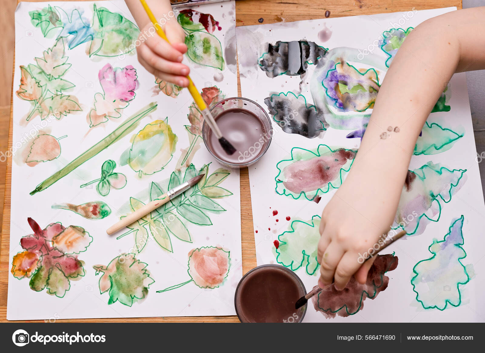 Color Leaves Memory Imagination Training Exercise Montessori ...