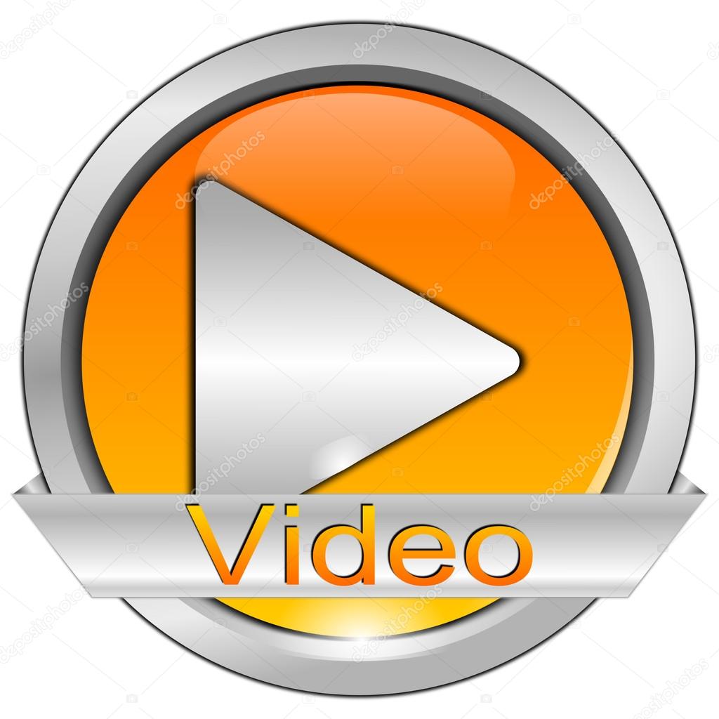 Orange Play Video Button