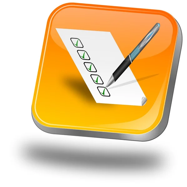 Check list button icon Stock Photos, Royalty Free Check list button ...