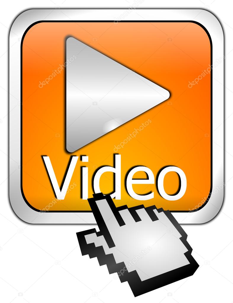 Play video Button with Cursor — Stock Photo © wwwebmeister #14175419