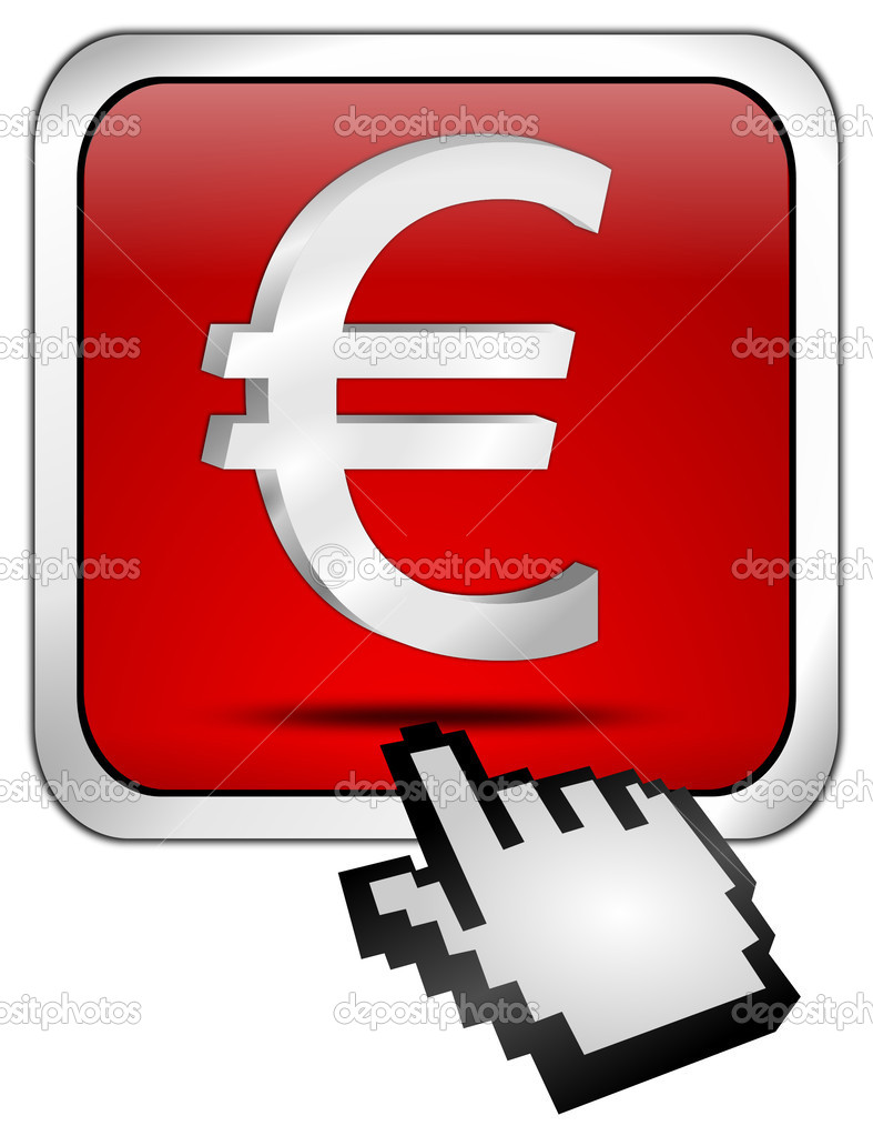 Button with Euro sign with Cursor — Stock Photo © wwwebmeister #28031705