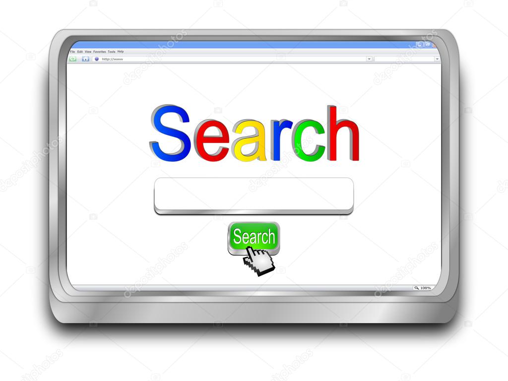 Internet Search engine browser window — Stock Photo © wwwebmeister ...
