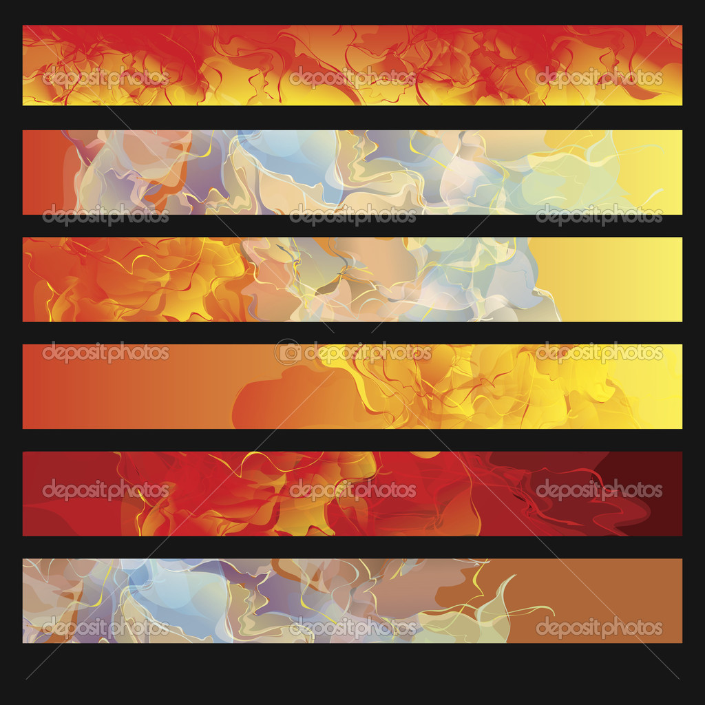 Abstract smoky glow background banner set Stock Vector Image by ...