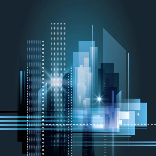 Abstract cityscape background vector — Stock Vector © dahabians #24536829