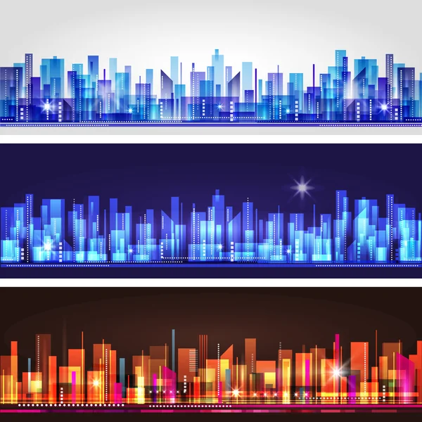 City skyline banner set — Stock Vector © dahabians #24519505