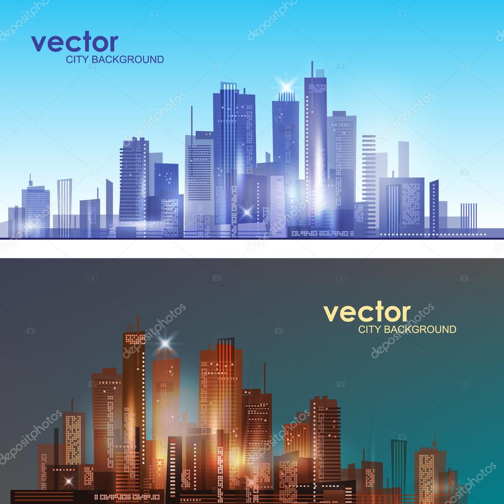 Paisaje urbano Vector de stock #35007561 de ©dahabians