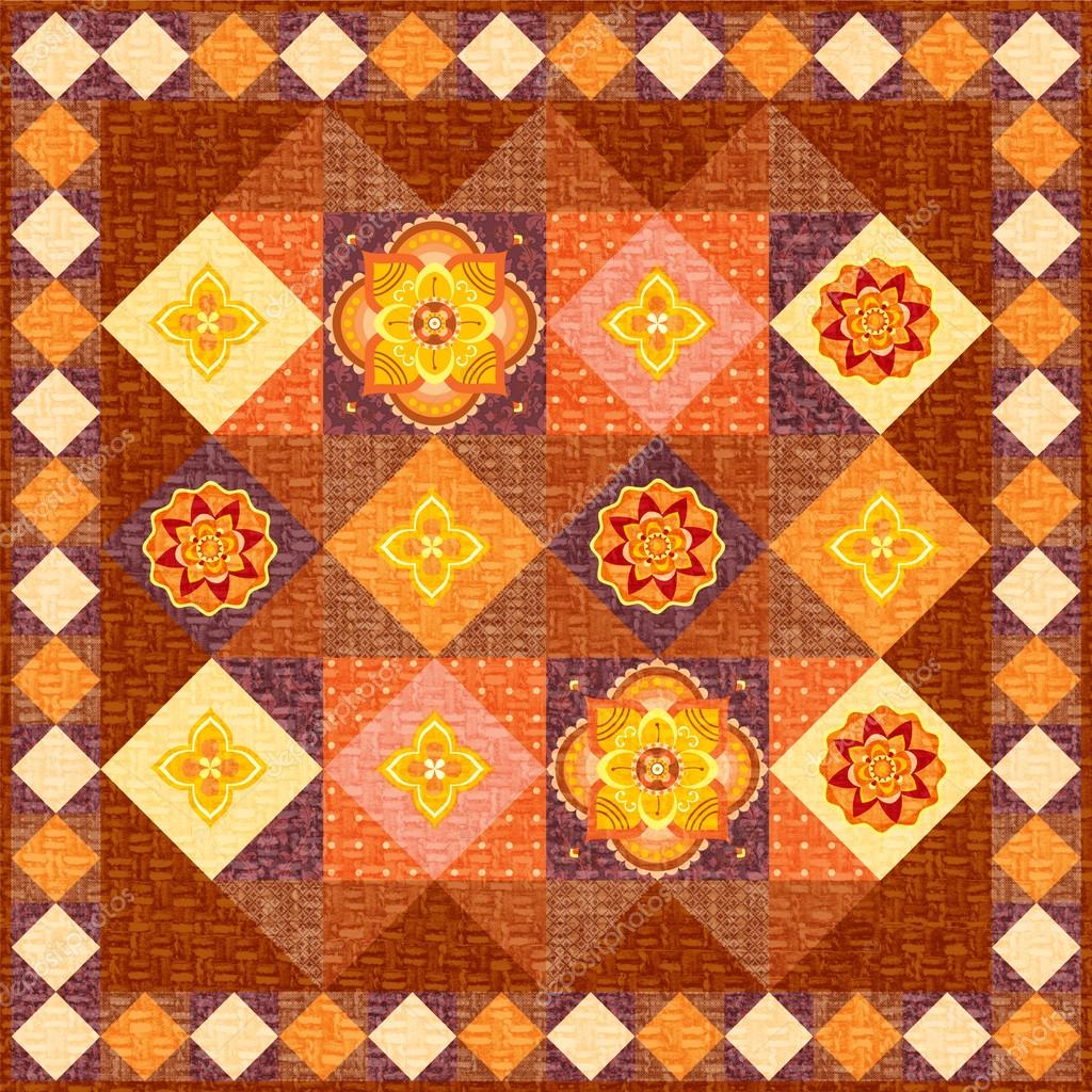 Brown patchwork quilt — Stock Photo © Irmairma #12565320 Brown patchwork quilt — Stock Photo © Irmairma #12565320