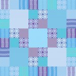 Blue patchwork quilt — Stock Vector © Irmairma #12419821