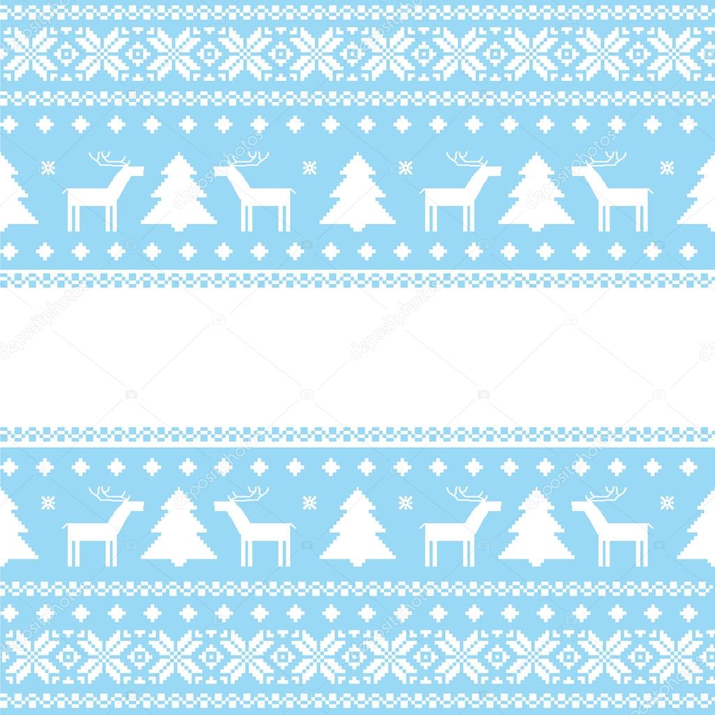 Christmas card fair isle background — Stock Vector © Irmairma #14365539