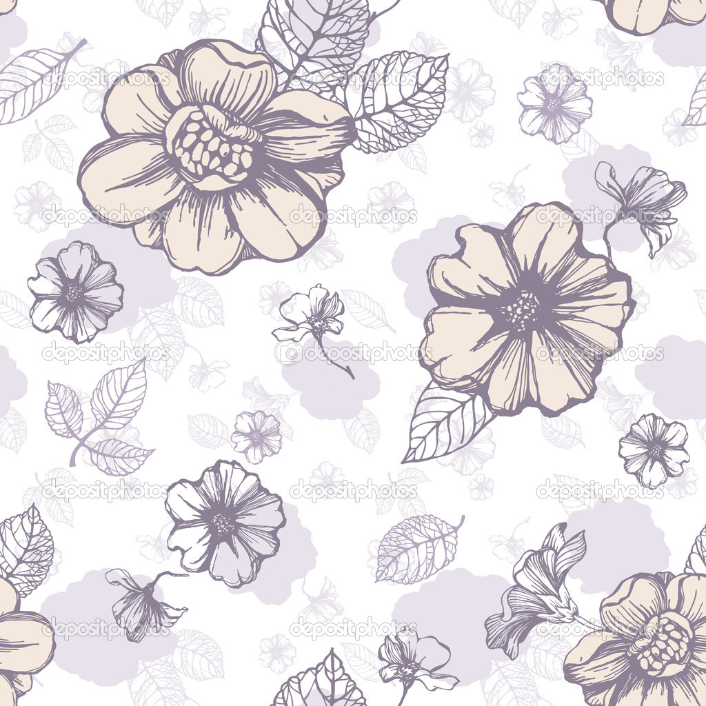 Seamless flower wallpaper Stock Vector Image by ©Irmairma #15726519