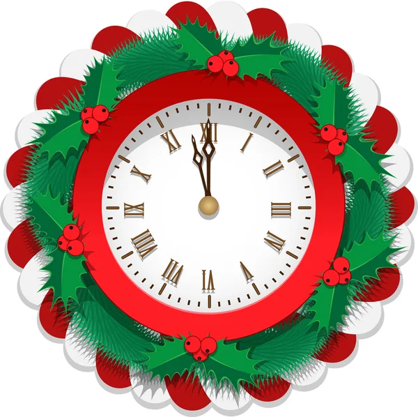 Relojes de navidad imágenes de stock de arte vectorial | Depositphotos