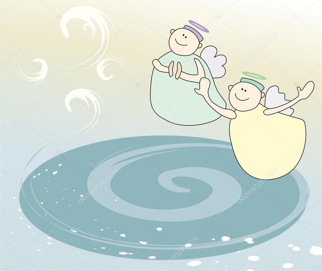 Two funny angels Stock Vector Image by ©Elizabetalexa #12606807