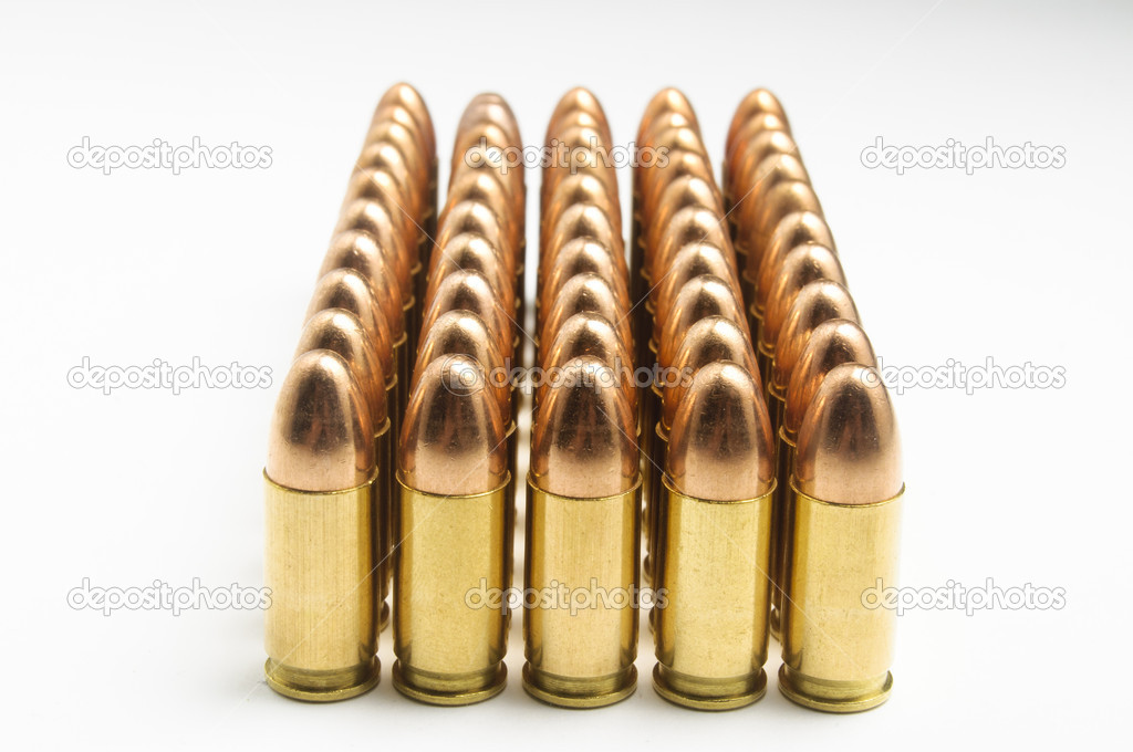 9mm bullets in a row — Stock Photo © AlexKv2 #27959501