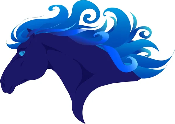 Caballo azul imágenes de stock de arte vectorial | Depositphotos