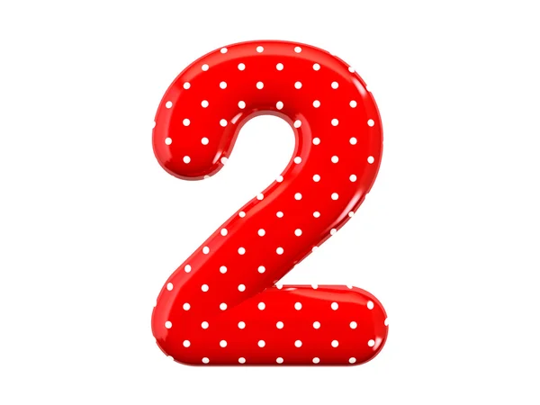 Red Polka Dot Number 2