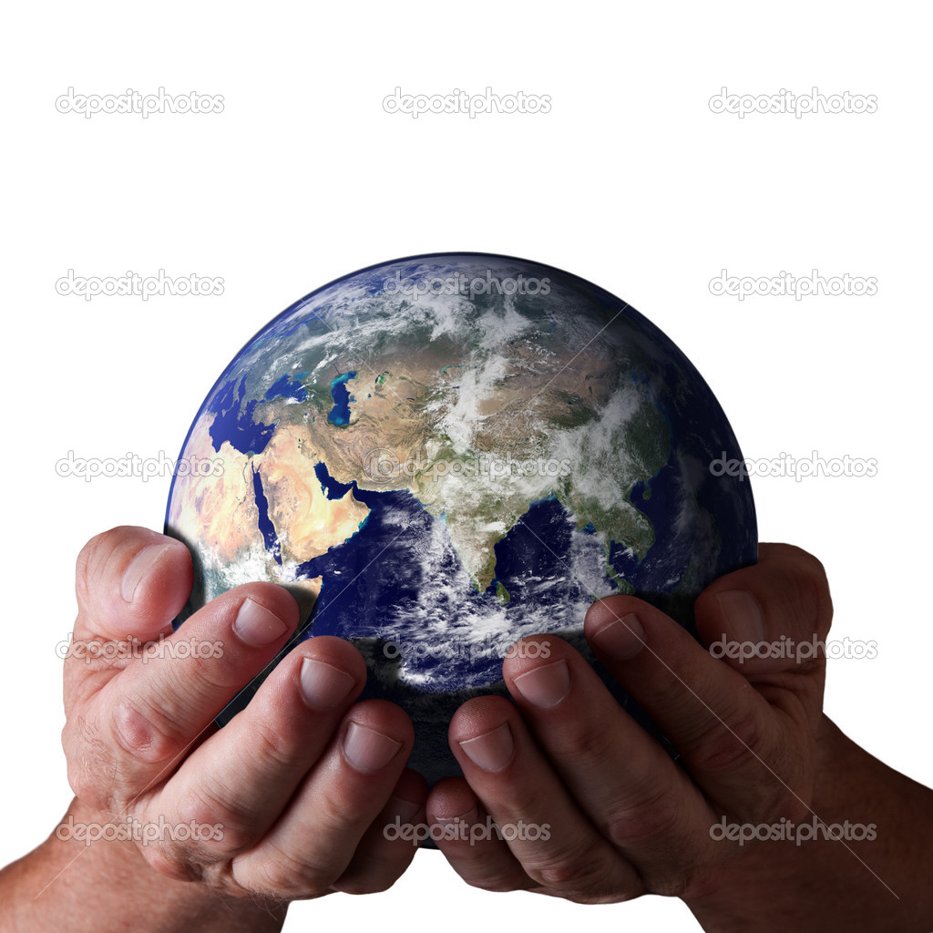 God Holding His Hands In The World
