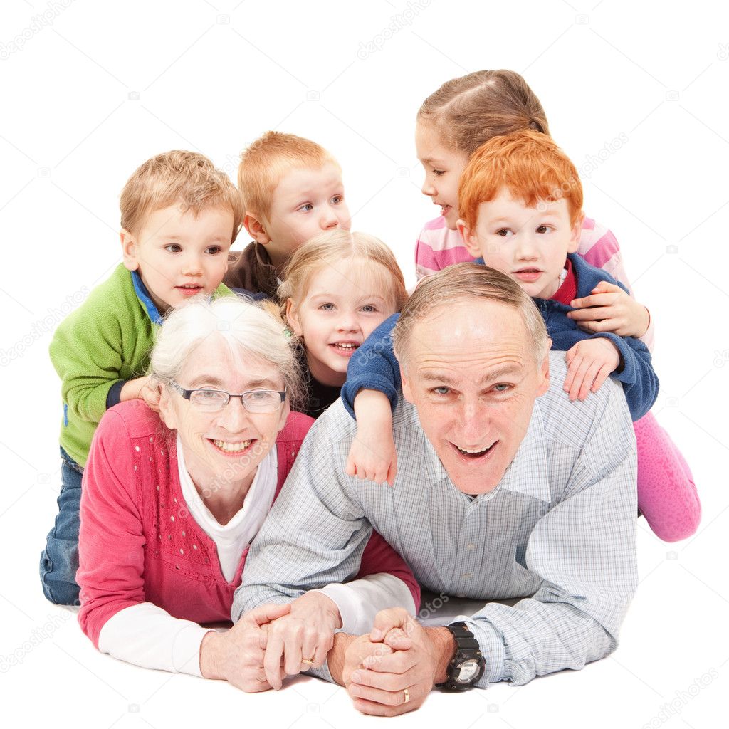 Grandparents with grandchildren — Stock Photo © sdenness #12743714